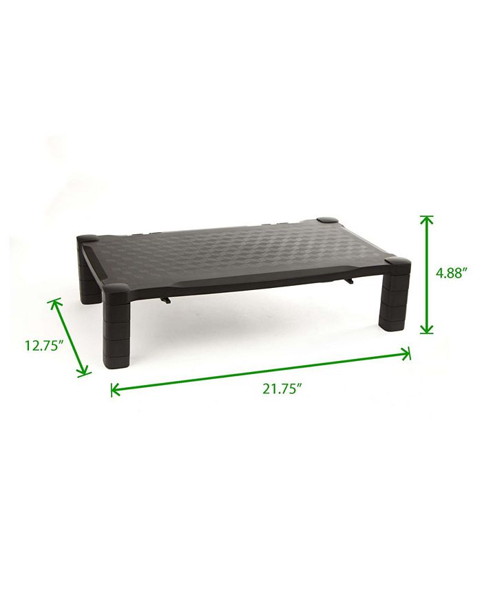 Mind Reader Extra Wide Monitor Stand, Monitor Riser, Height Adjustable ...