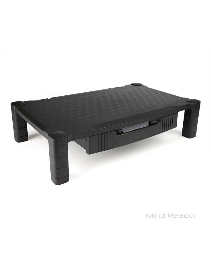 Mind Reader Extra Wide Monitor Stand, Monitor Riser, Height Adjustable ...