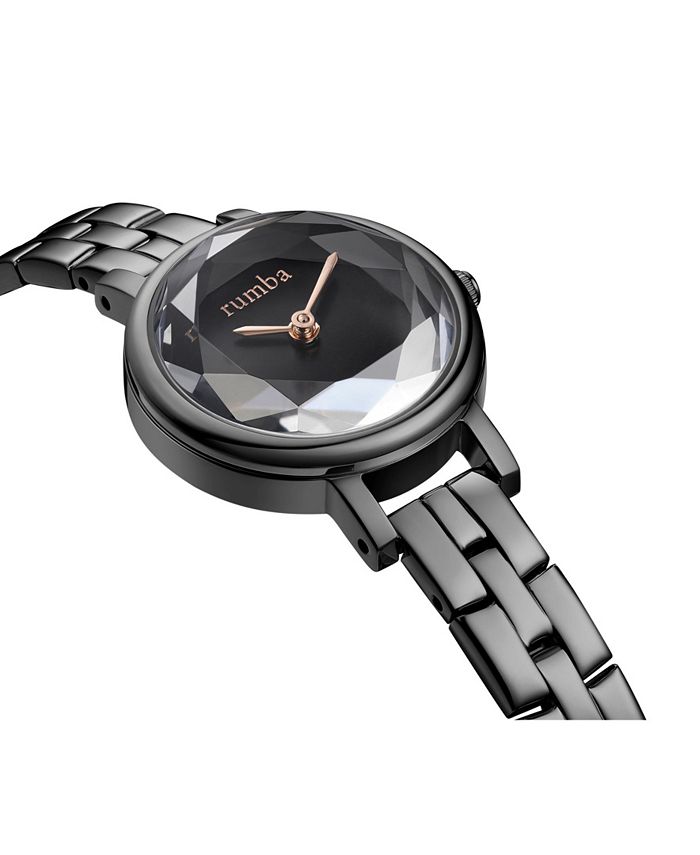 RUMBATIME Venice Stainless Steel Black Bracelet Watch - Macy's