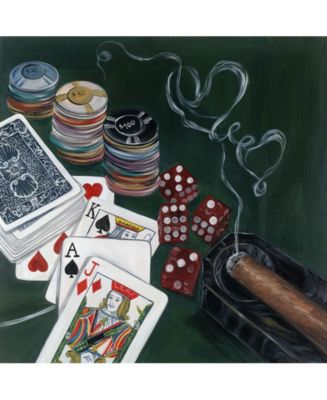 Poker Hand by Frank Walcott - Extra Large Artwork - 47" x 35" x 2" - Macy's