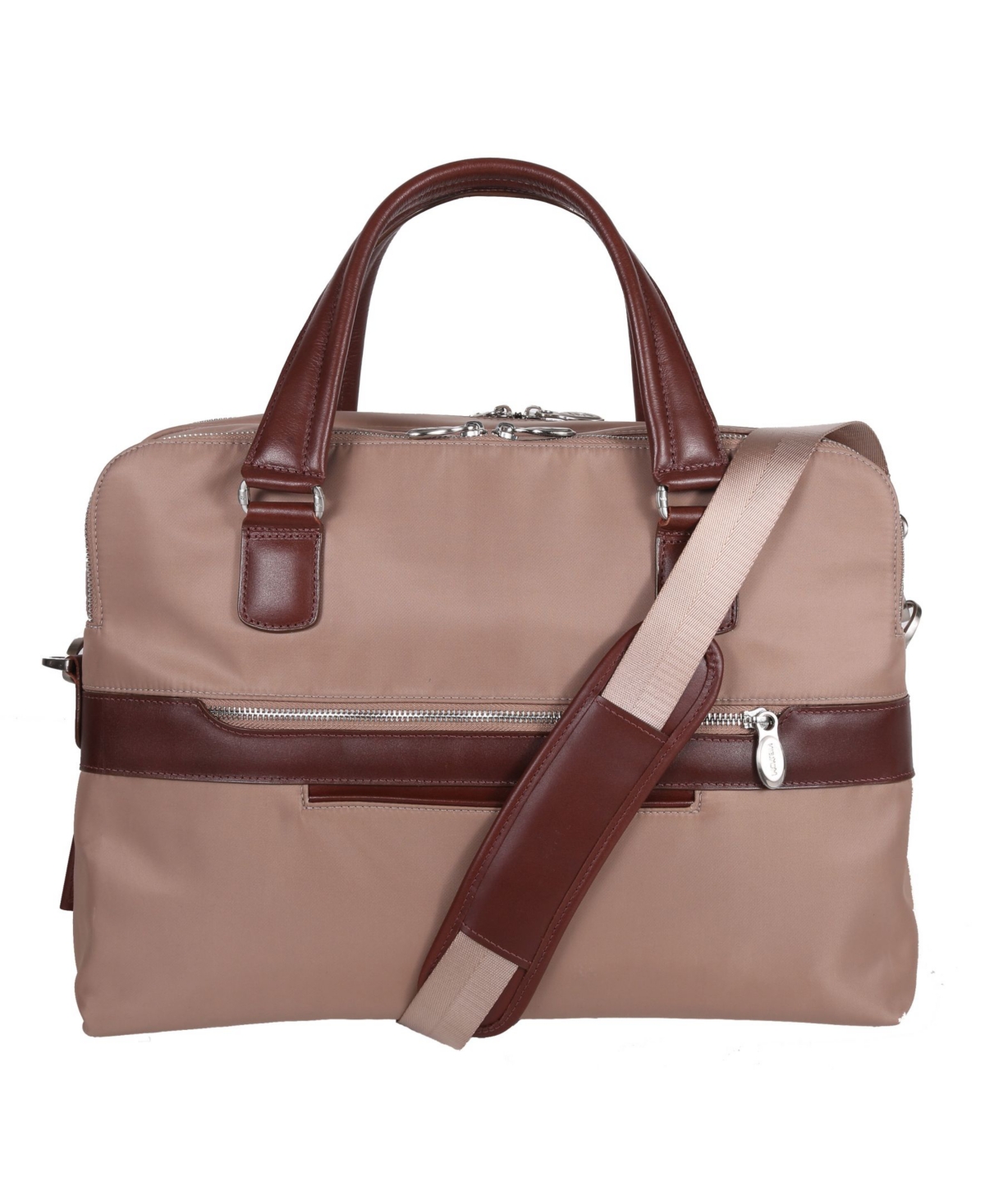 Click here for McKlein Hartford  Dual Compartment Briefcase - Kha... prices