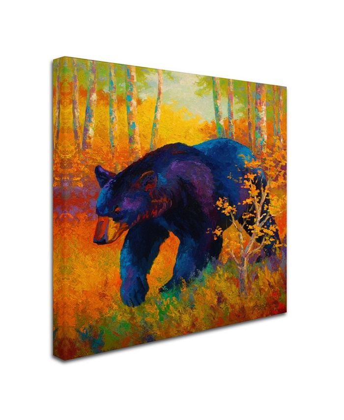 Trademark Global Marion Rose 'In To Spring Black Bear' Canvas Art - 14 ...