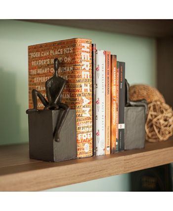 Danya B Bookend Set with Man and Woman Sitting on a Block - Macy's