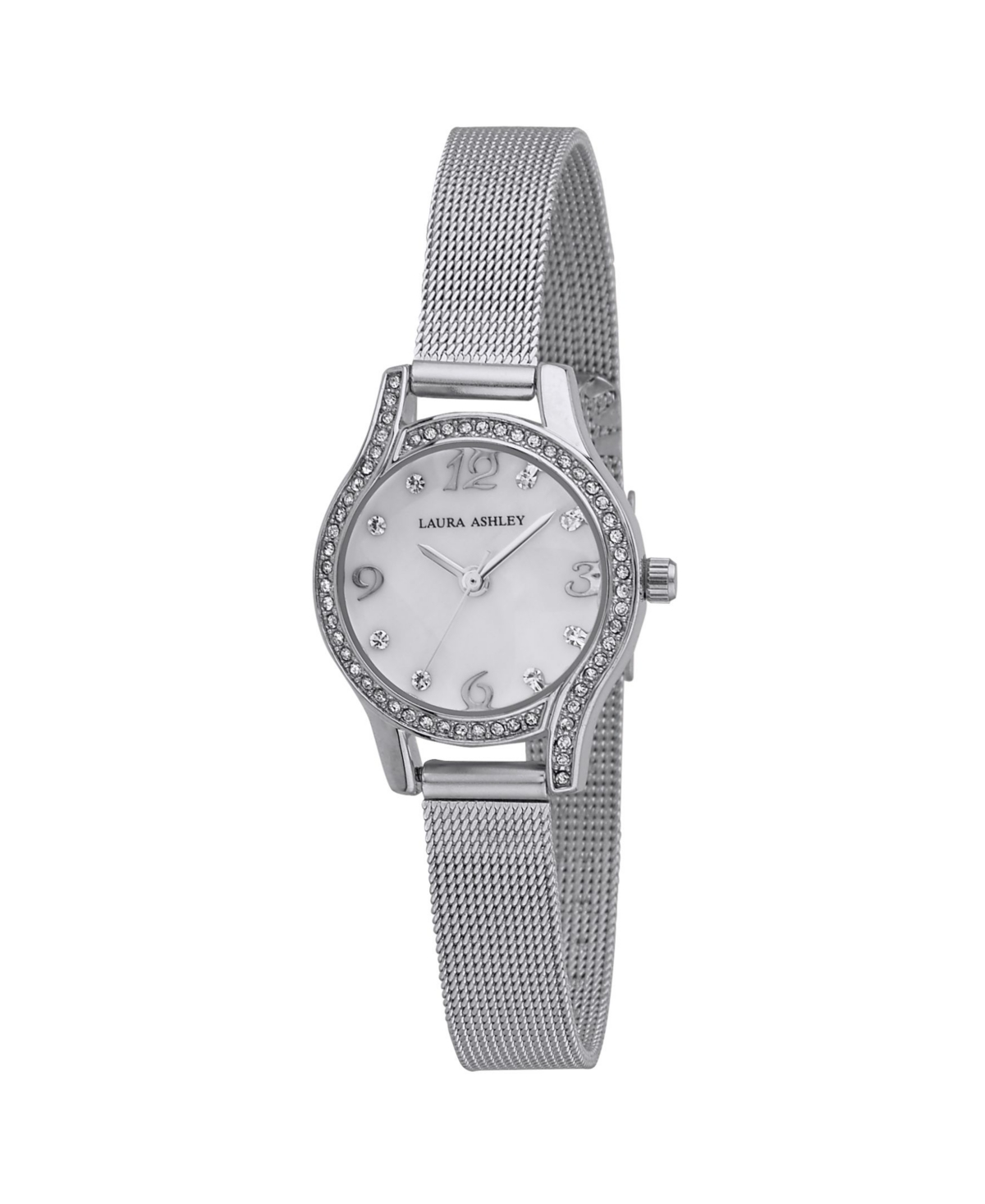 Click here for Laura Ashley Mini Silver Mesh Bracelet Watch - Sil... prices