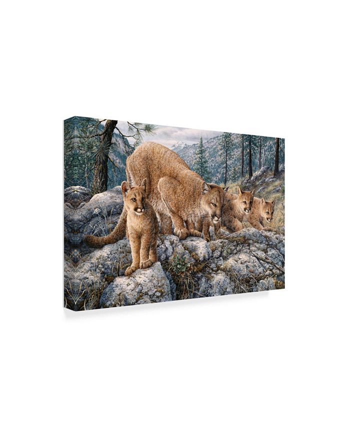 Trademark Global Jeff Tift 'Cat Family' Canvas Art - 24" x 16" x 2 ...