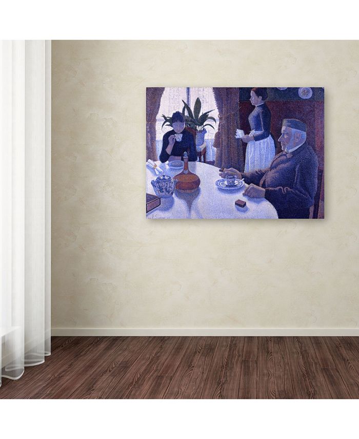 Trademark Innovations Paul Signac 'Breakfast' Canvas Art - 24" x 18" x ...