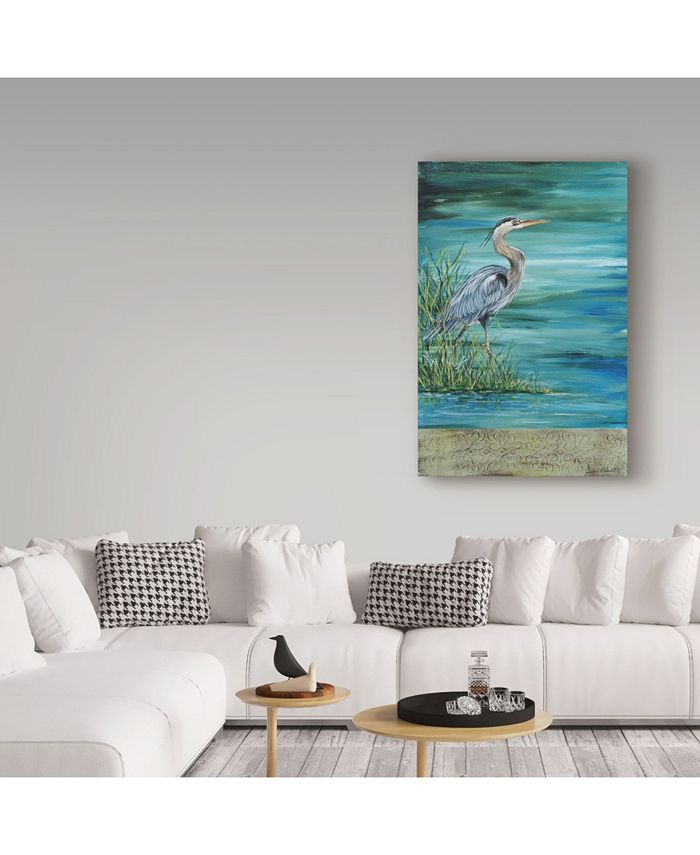 Trademark Global Jean Plout 'Great Blue Heron' Canvas Art - 24" x 16" x ...