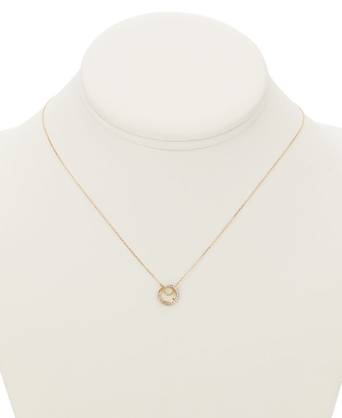 Elsie May Diamond Accent Spiral Pendant Necklace in 14k Gold, 15" + 1 ...