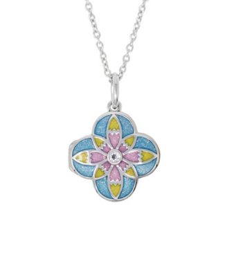 With You Lockets Calla Enamel Photo Locket Necklace for Girls with ...