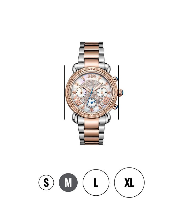 Jbw Women's Victory Diamond (1/6 ct.t.w.) Stainless Steel Watch - Macy's