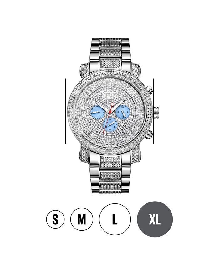 Jbw Men's Victor Diamond (1/6 ct.t.w.) Stainless Steel Watch - Macy's