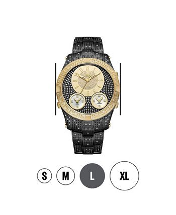 Jbw Men's Jet Setter III Diamond (1 ct.t.w.) Black Ion-Plated Stainless ...