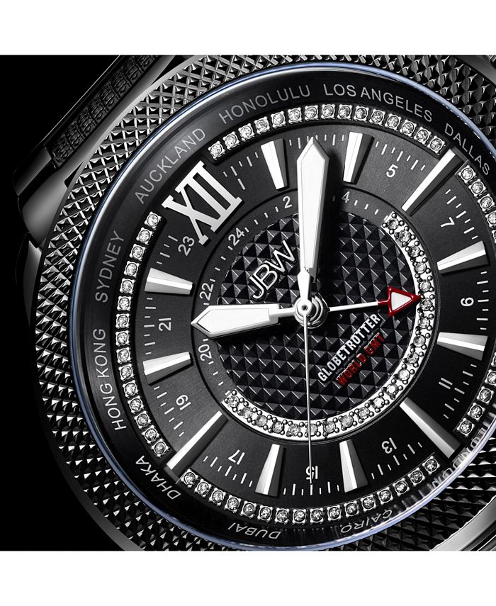 Jbw Men's 10 YR Anniversary GMT Globetrotter Diamond (1/5 ct.t.w ...