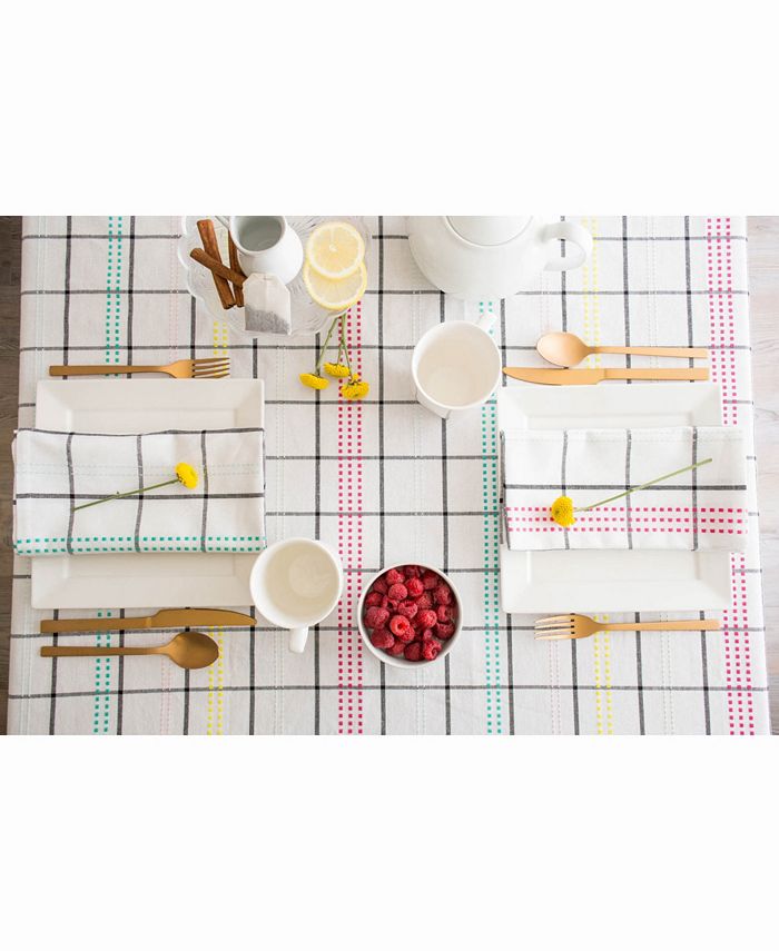 Design Imports Color Pop Plaid Table cloth 60" X 104" - Macy's