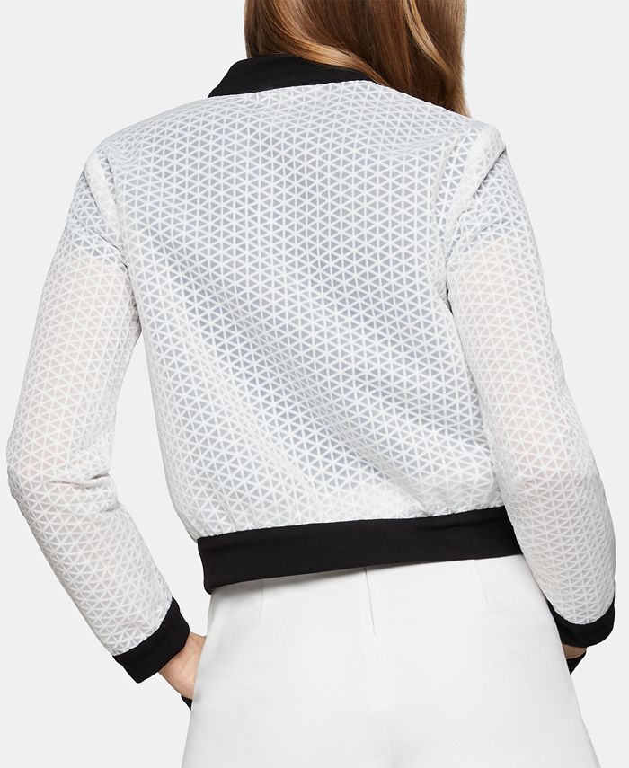 BCBGeneration Mesh Bomber Jacket - Macy's