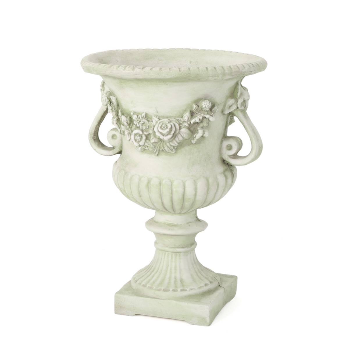 Click here for Buena Vista Outdoor Urn - White Moss prices