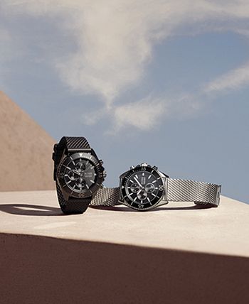 BOSS Men's Chronograph Ocean Edition Stainless Steel Mesh Bracelet ...
