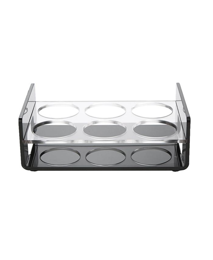 Mind Reader 6 Slot Cup Holder Tray with Cutout Handles - Macy's
