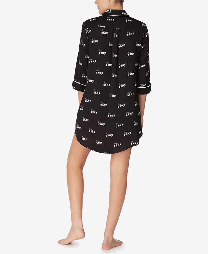 DKNY Printed Boyfriend Sleepshirt - Macy's