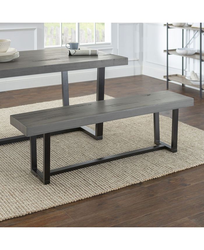 Walker Edison 60" Solid Wood Dining Bench - Macy's