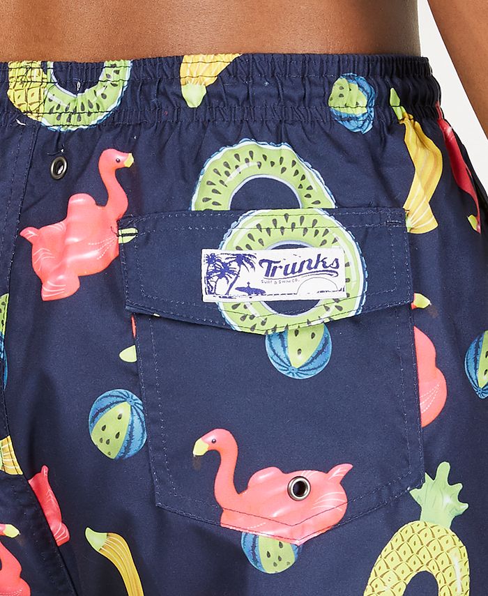 Trunks Surf & Swim Co. Men's Pool Float-Print 6" Swim Trunks - Macy's