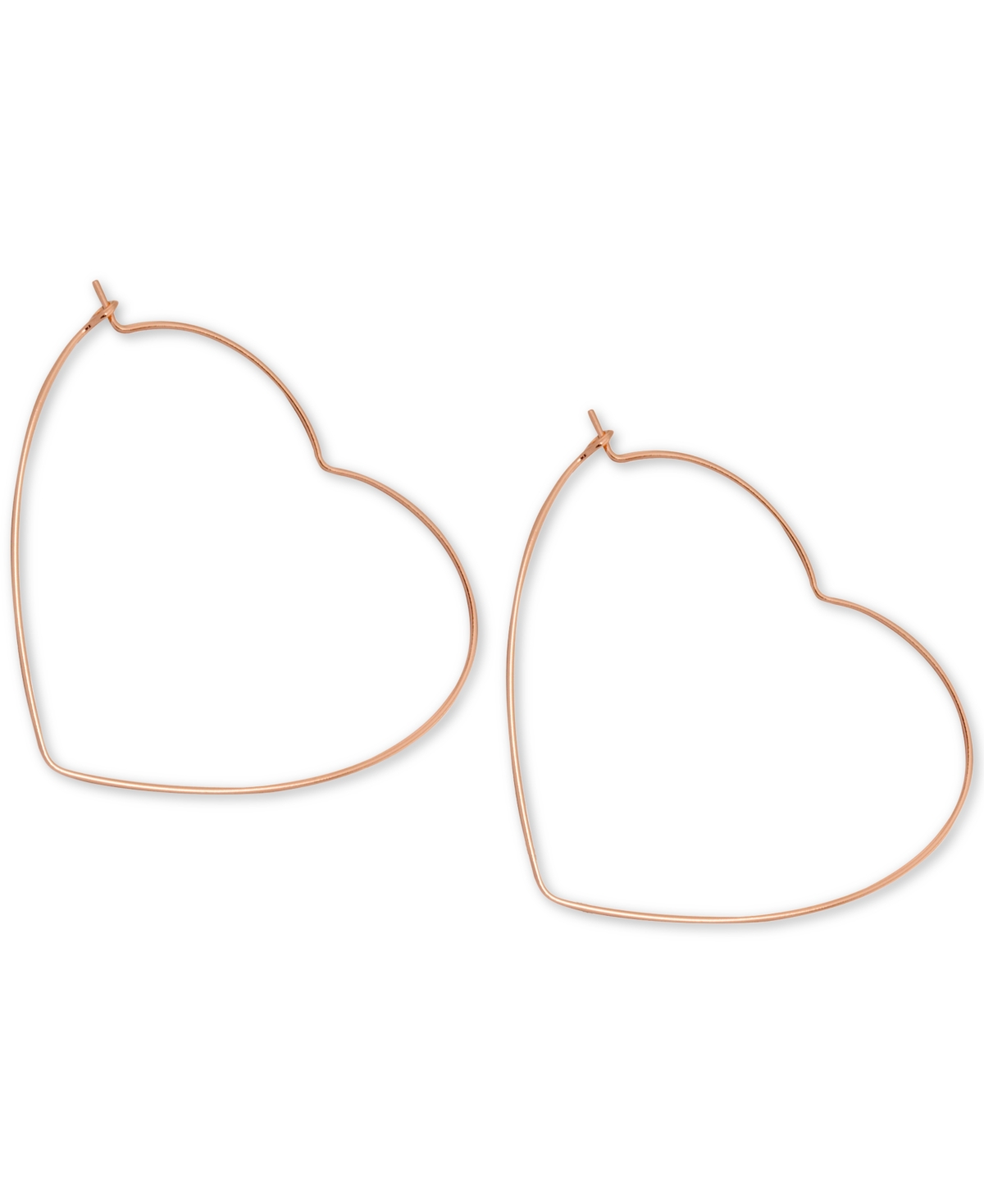 Click here for Essentials Heart Large Hoop Earrings in Rose Gold-... prices