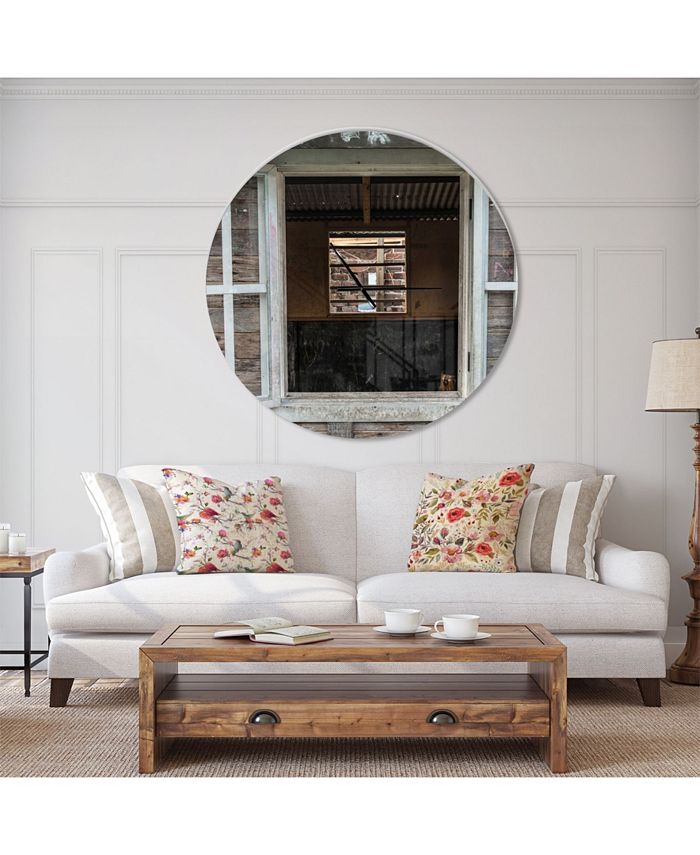 Design Art Designart Oversized Farmhouse Round Metal Wall Clock - 36 x ...