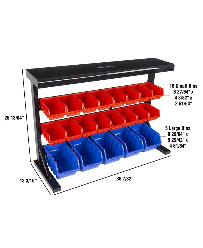 Trademark Global 21 Bin Storage Rack organizer - Wall Mountable ...