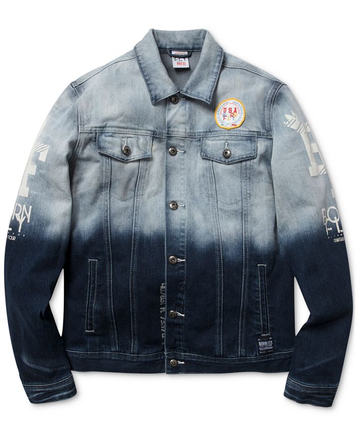 Born Fly Men's Big & Tall Graphic Trucker Jacket - Macy's