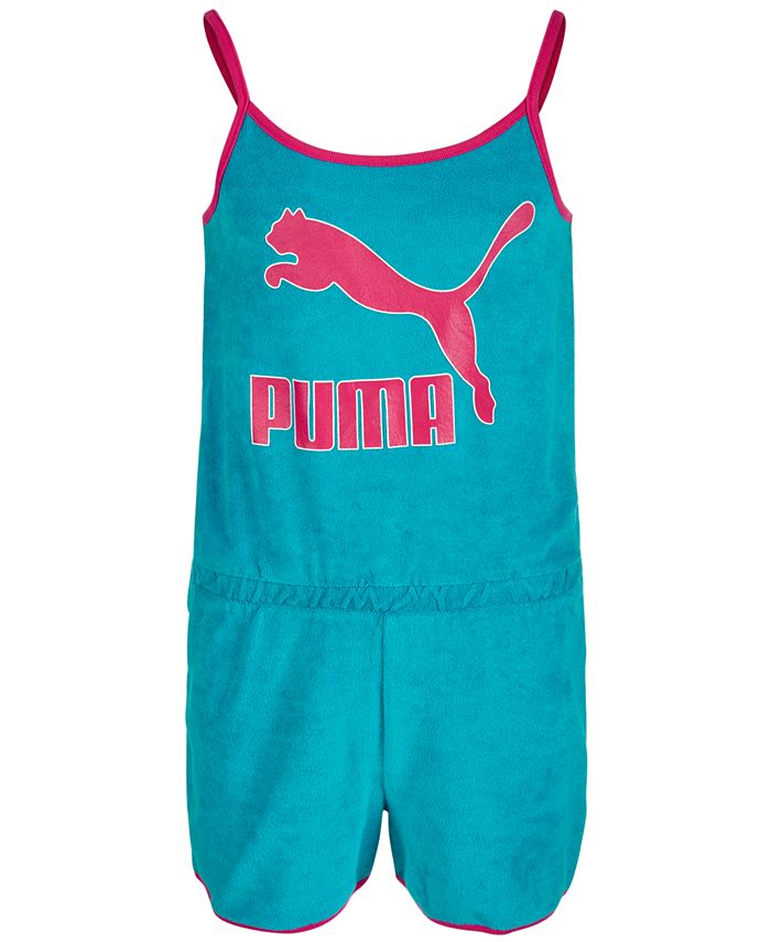 Puma Big Girls Logo Terrycloth Romper - Macy's