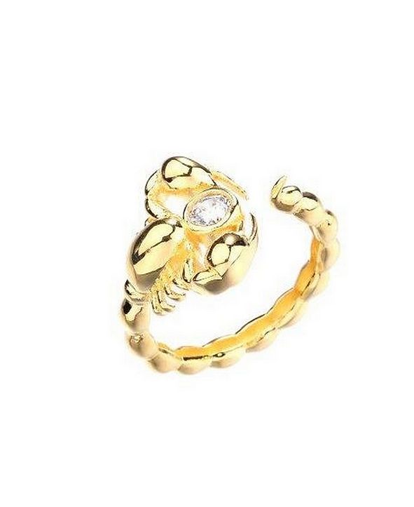 nOir Gold Plated Scorpion Ring & Reviews - Rings - Jewelry & Watches ...