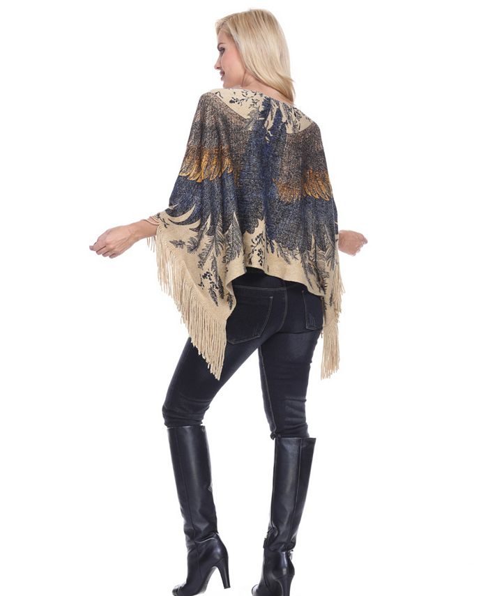 White Mark Women's Eagle Wings Poncho - Macy's