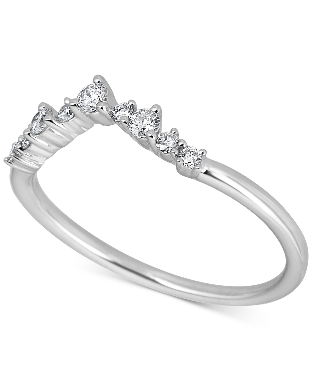 Click here for Diamond V-Shape Wedding Band (1/5 ct. t.w.) in 14k... prices