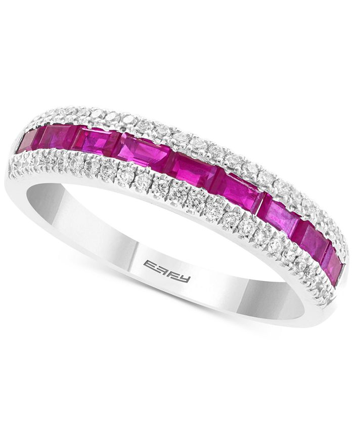 EFFY Collection EFFY® Certified Ruby (1 ct. t.w.) & Diamond (1/4 ct. t ...