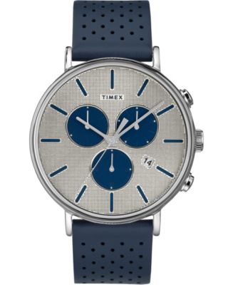 Timex Fairfield Supernova Chronograph 41mm Leather Strap Watch - Macy's