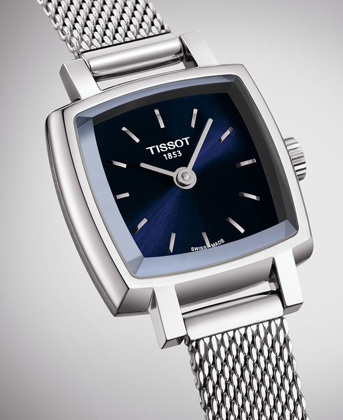 Tissot Women's Swiss T-Lady Lovely Stainless Steel Mesh Bracelet Watch ...