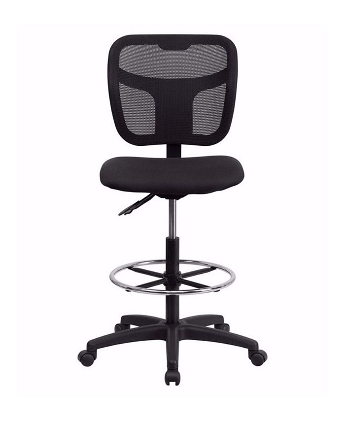 Clickhere2shop Mid-Back Navy Blue Mesh Drafting Chair - Macy's