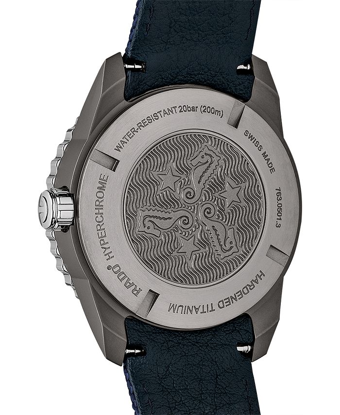 Rado Men's Swiss Automatic HyperChrome Captain Cook Blue Fabric Strap ...