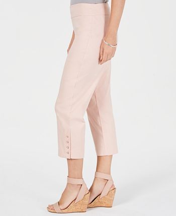 JM Collection Button-Hem Tummy-Control Capris, Created for Macy's - Macy's