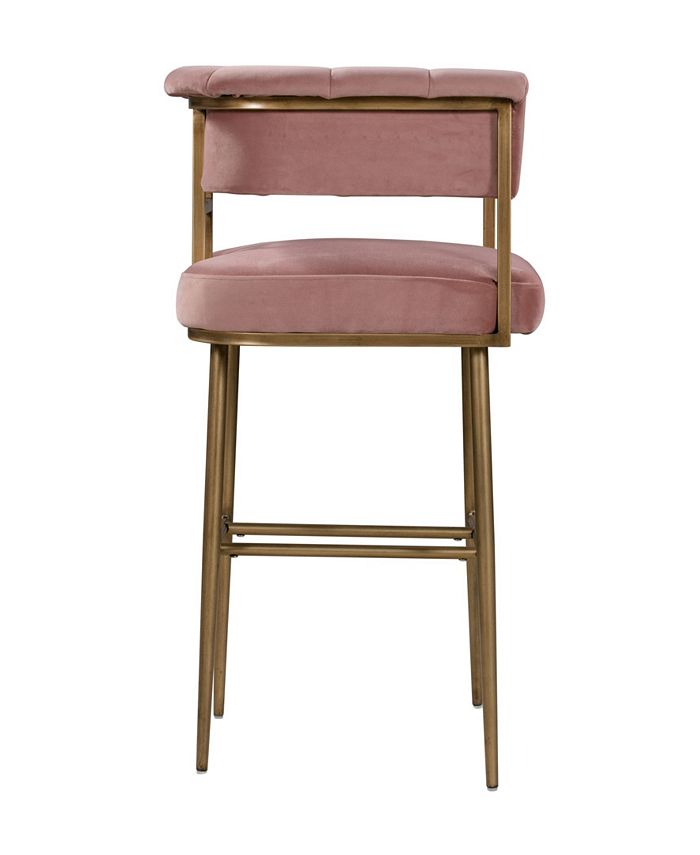 TOV Furniture Astrid Velvet Bar Stool - Macy's
