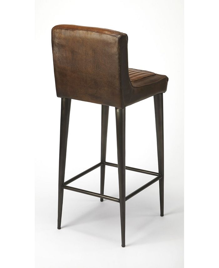 Butler Specialty Butler Maxwell Leather Bar Stool - Macy's