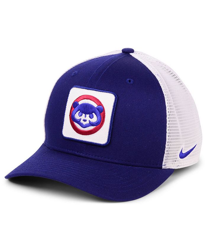 Nike Chicago Cubs Trucker Swooshflex Stretch Fitted Cap - Macy's