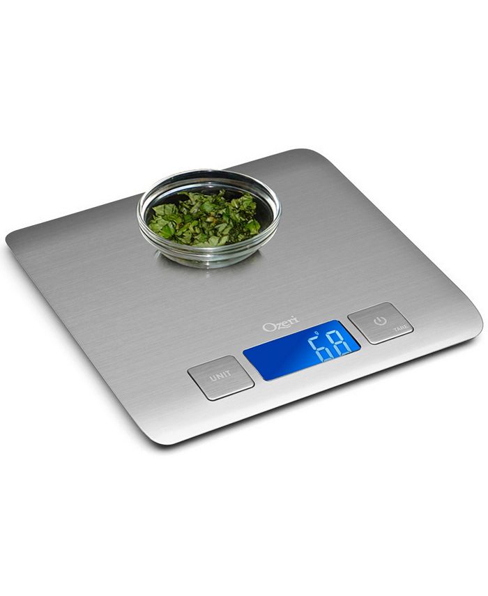Ozeri Zenith Kitchen Scale, in Stainless Steel with Fingerprint ...