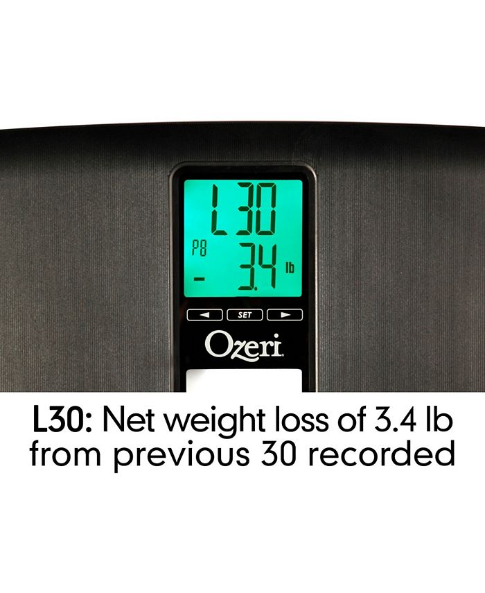 Ozeri WeightMaster II 440 lbs Bath Scale with BMI and Weight Change ...