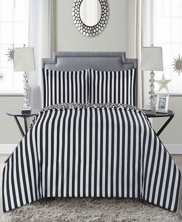 Ellison First Asia CLOSEOUT! Leopard Reversible 3-Pc. Mini Comforter ...