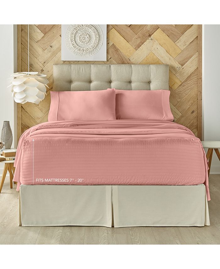 Royal Court J Queen New York Royal Fit Microfiber Sheet Set, Twin - Macy's