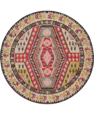 CLOSEOUT! Bayshore Home Arcata Arc1 Multi 8' x 8' Round Area Rug - Macy's