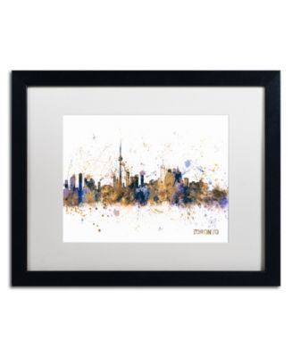 Michael Tompsett 'Toronto Canada Skyline Purple' Matted Framed Art - 16 ...