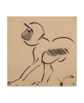 Henri Gaudier-Brzeska 'Crouching Monkey' Canvas Art - 18" x 18" - Macy's