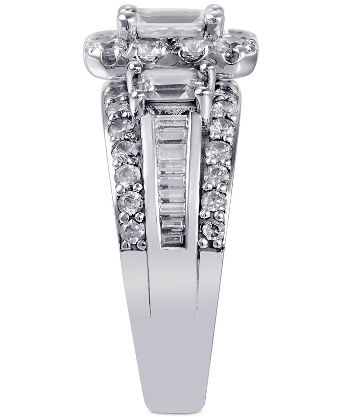 Macy's Diamond Bridal Ring (3 ct. t.w.) in 14k White Gold - Macy's